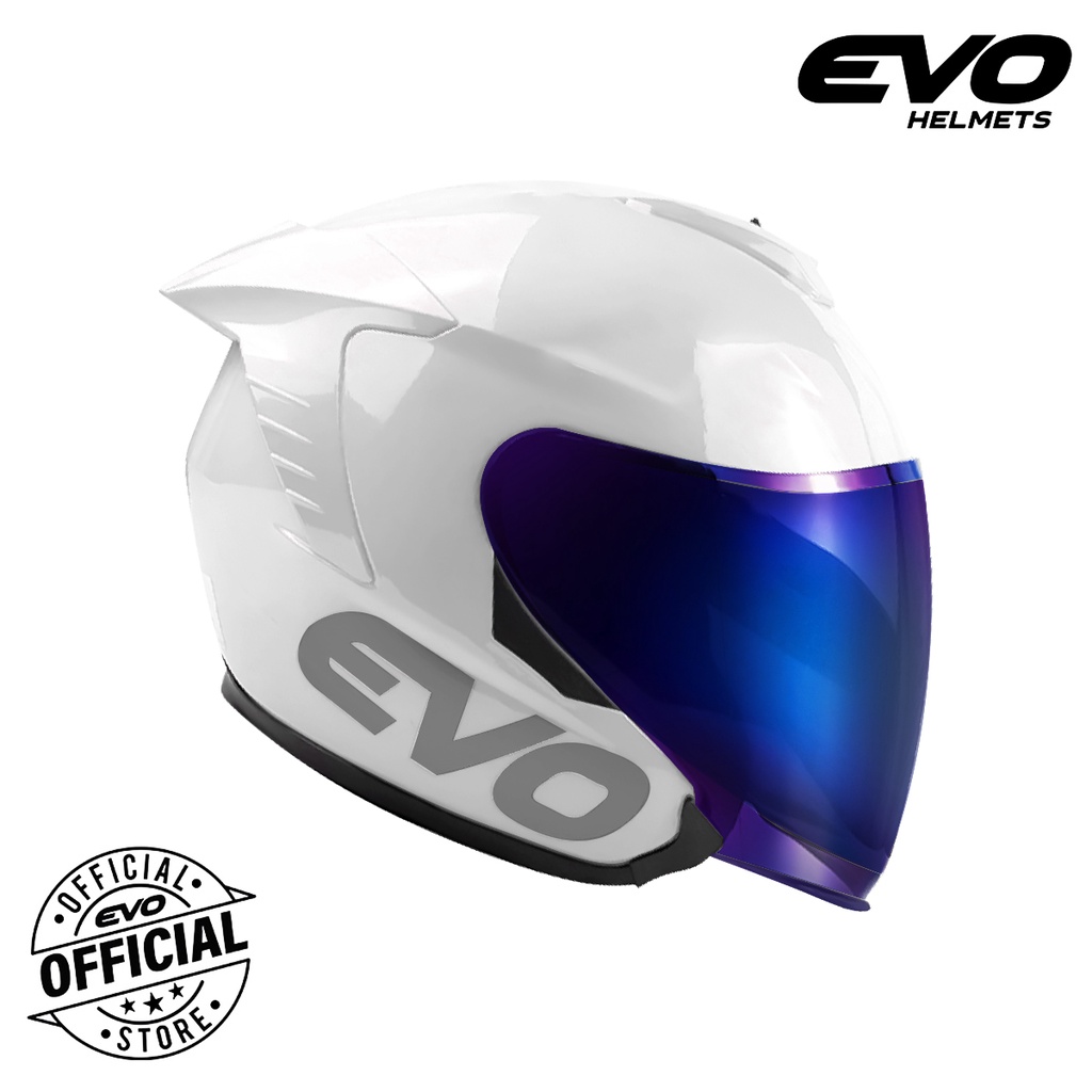 EVO RX-5 Plain Half Face Dual Visor Helmet With Free Clear Lens (NEW ...