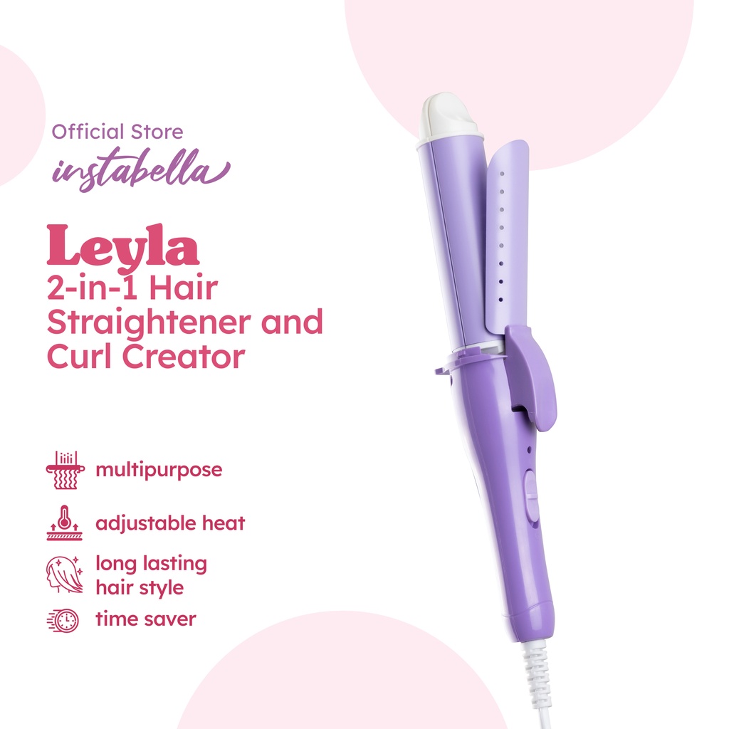 Instabella Leyla 2-in-1 Hair Straightener Curl Creator Automatic ...