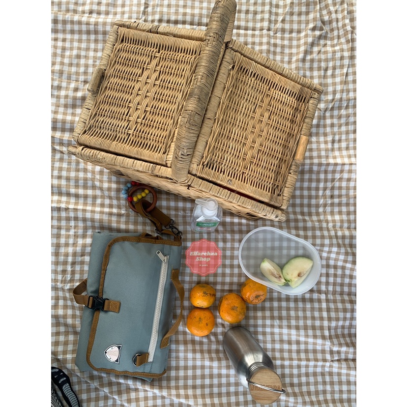 Modern Aesthetic Picnic Fabric Mats Gingham Camper Photographer ...