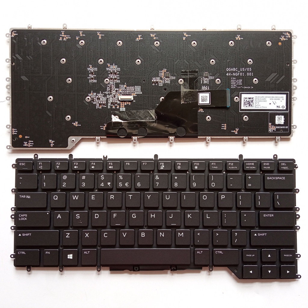 New for DELL Alienware M15 R3 2020 Keyboard Per key Backlit US black no ...