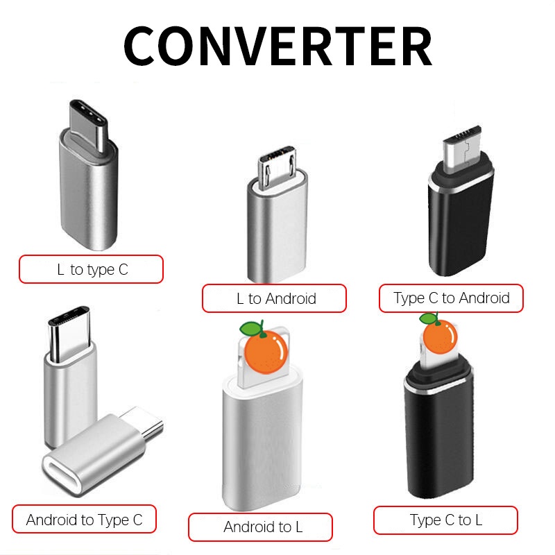Portable Type-C to Micro Converter USB to IOS Converter Type C Adapter ...