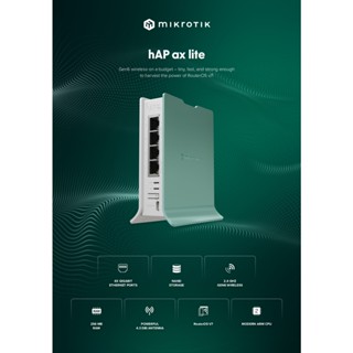 MikroTik hAP AX Lite - AX600 Single band Wi-Fi 6, 4-Port Router ...