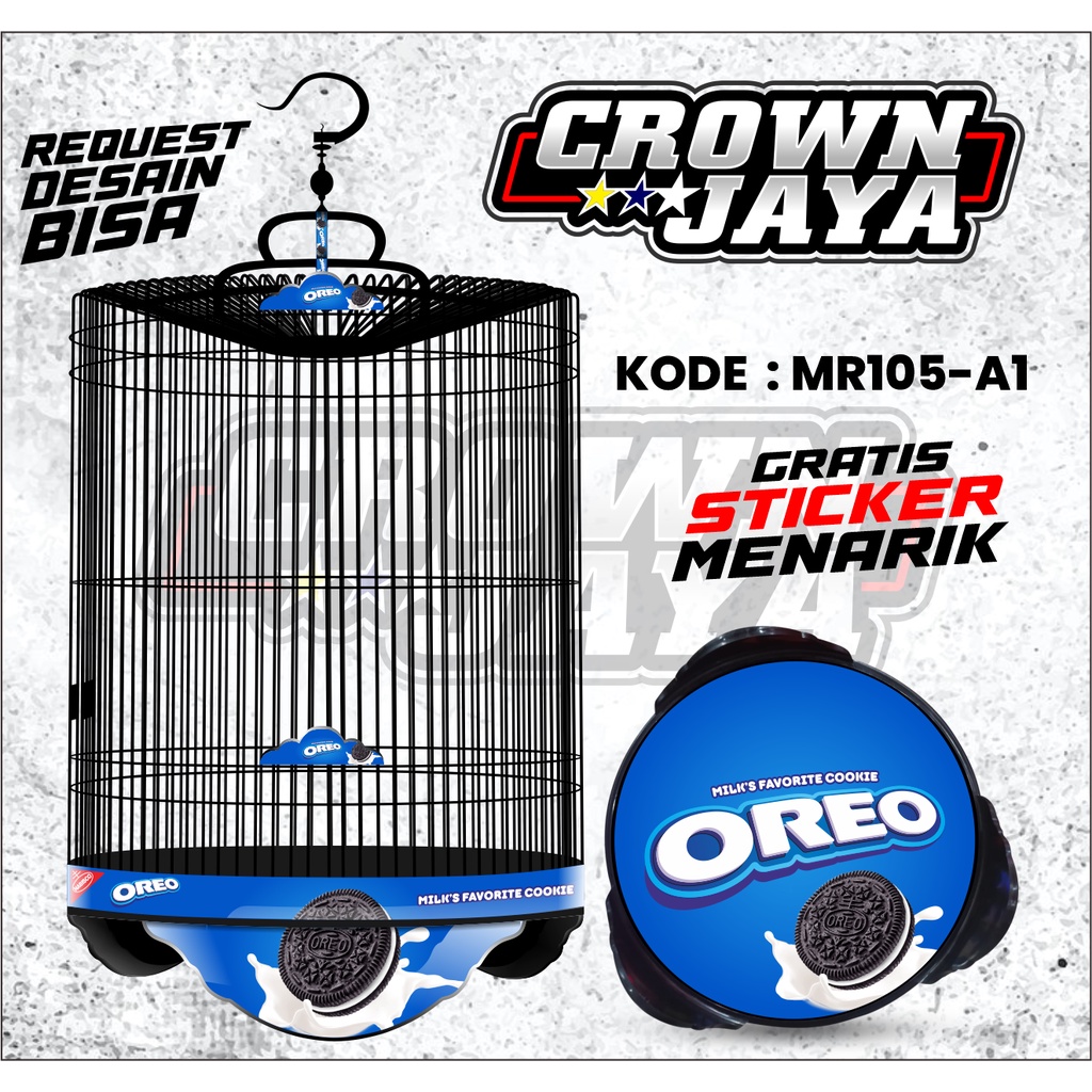 Murai Batu Cage Sticker - ORIQ JAYA Round Tebok Sticker Decal Custom ...