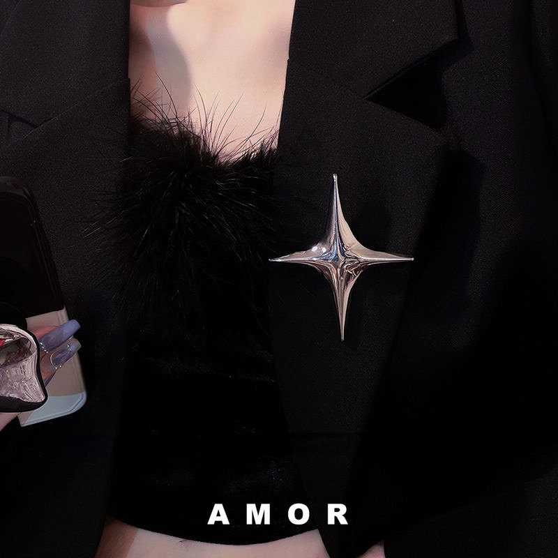 Fashion brooch Suit pin unisex Accessories Hip-hop Niche personality ...