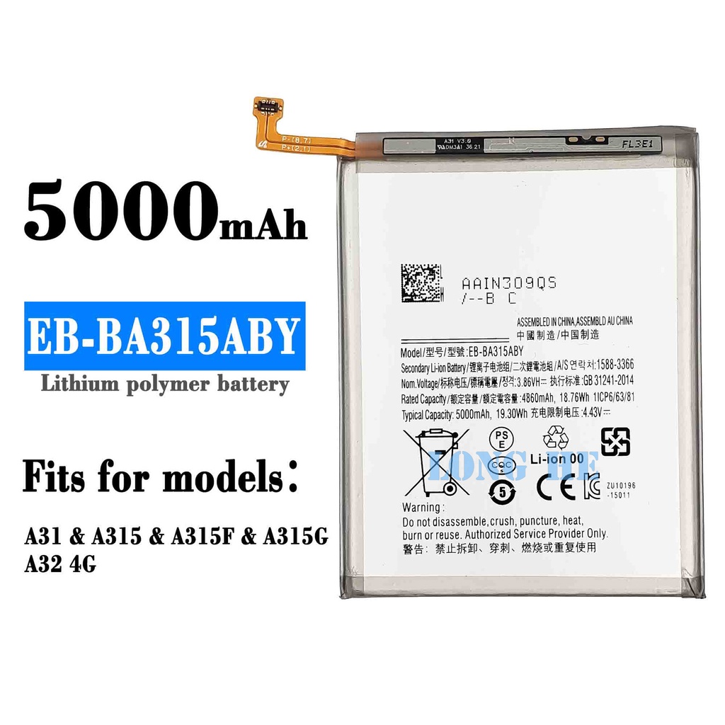 Sam A31 A32 4G A315 A315F A315G EB-BA315ABY Battery | Shopee Philippines