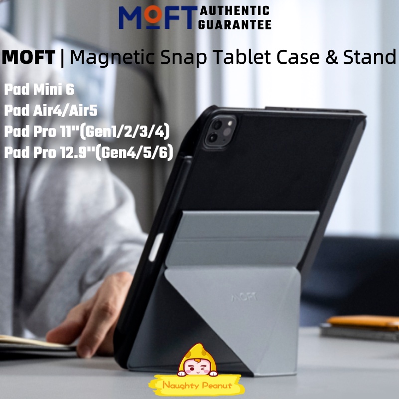 MOFT Snap Pad Case,Stand For Mini6,Pro 11'',Pro 12.9'' 2022,Air 4,5/Magnetic Pad Case,Invisible ...