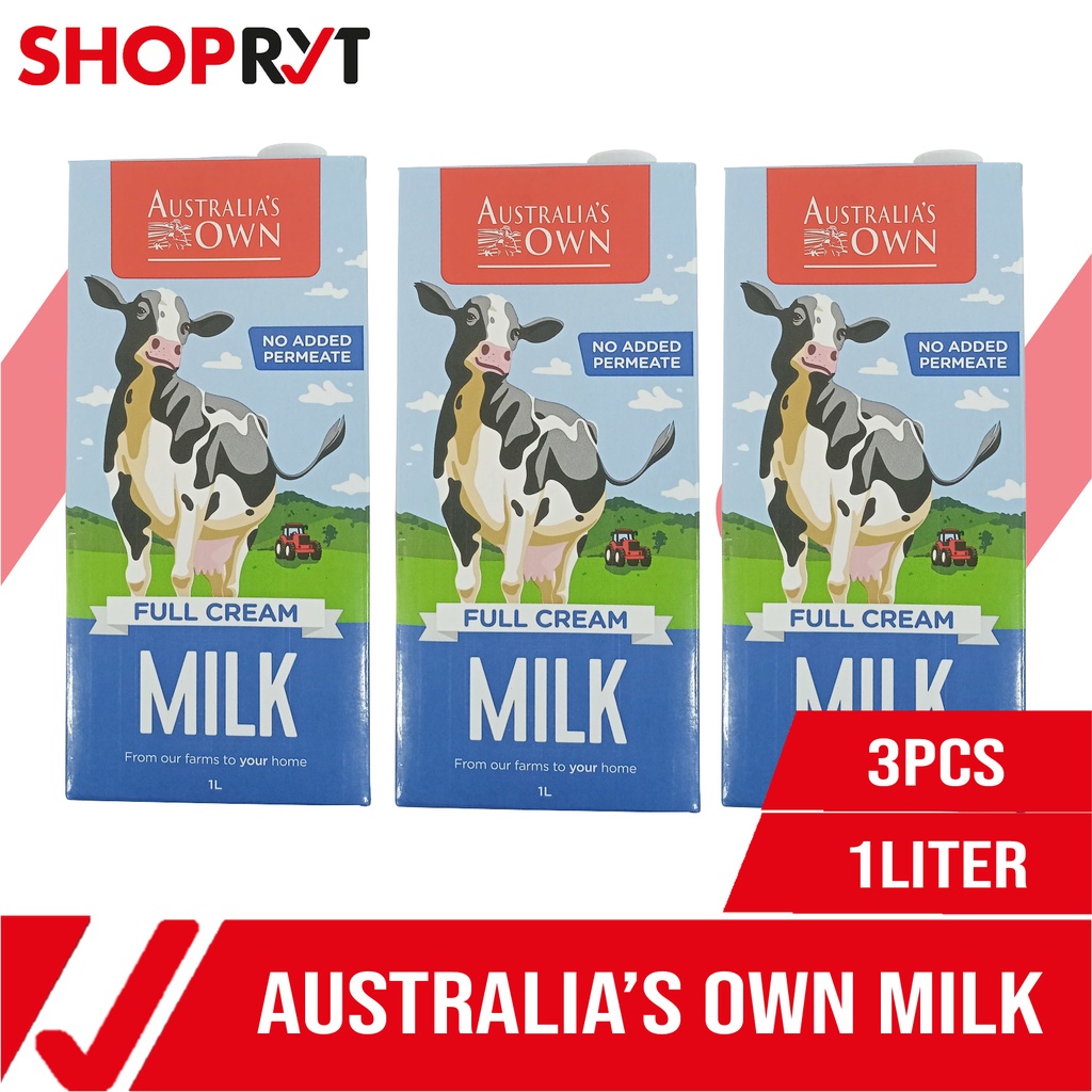 Australia's Own Full Cream Dairy Milk 1L 3pcs | Shopee Philippines