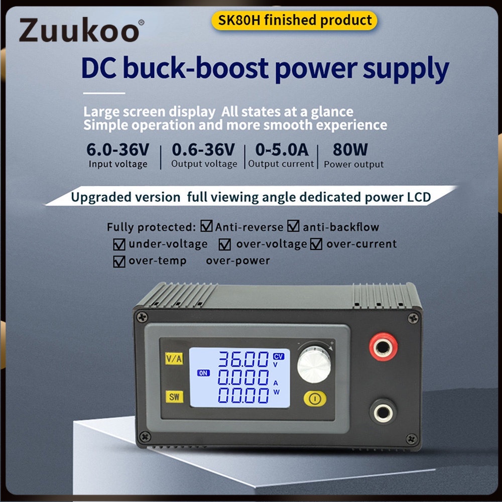 DC DC Buck Boost Converter Variable Voltage Regulator 0.5-30V 4A ...
