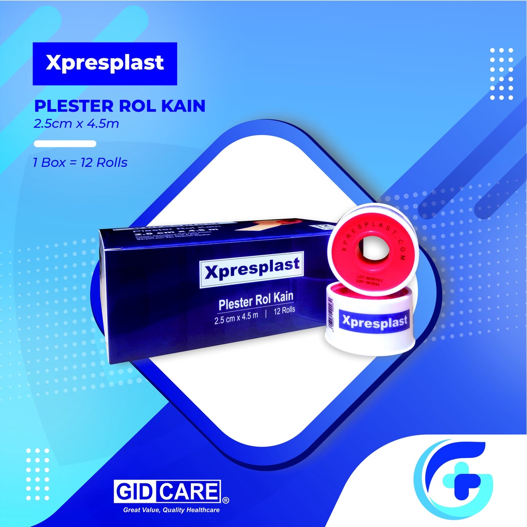 Cloth Roller Plaster / First Aid Wound Plaster 2.5cm x 4.5m, Xpresplast ...
