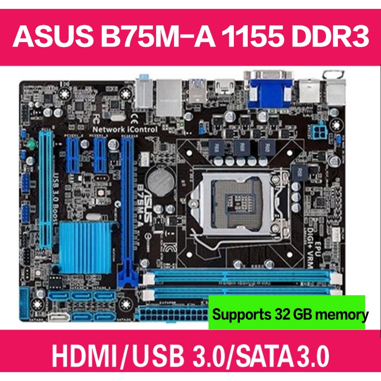 Asus/Asus B75M-A/P8B75M-LX PLUS P8B75-V 1155-pin supports 2nd generation and 3rd generation ...