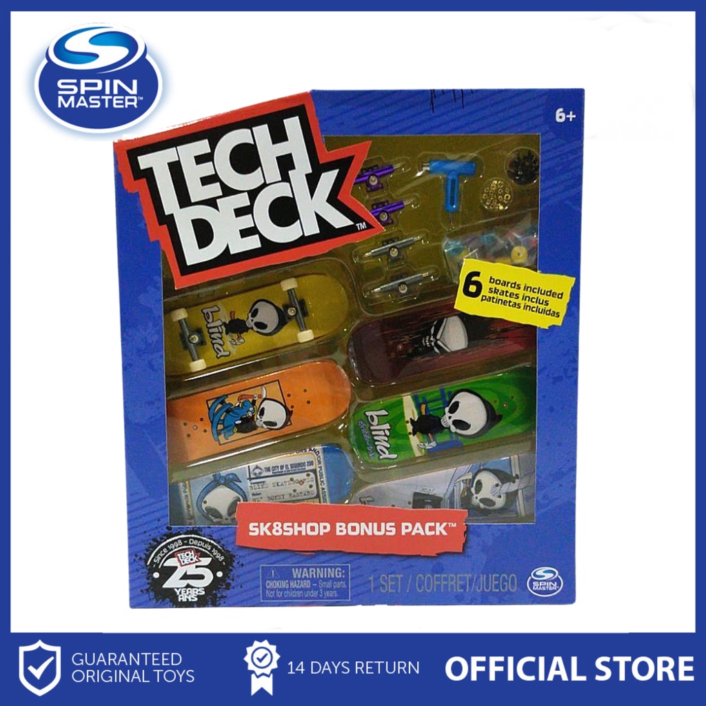 Tech Deck Sk8Shop Bonus Pack 6 Collectible & Customizable Fingerboard ...