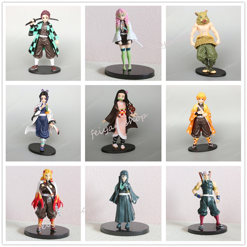 Demon Slayer Action Figure Kamado Tanjirou Nezuko Model Akaza Zenitsu ...