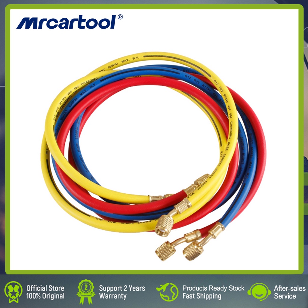 MRCARTOOL 1.5M Refrigerant Hoses Pipe For R134a R12 R22 R404 R502 Air ...