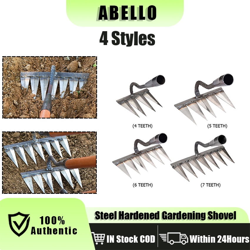 Steel Garden Rake Hoe Grasping Raking Gardening Farm Tool for Weeding ...