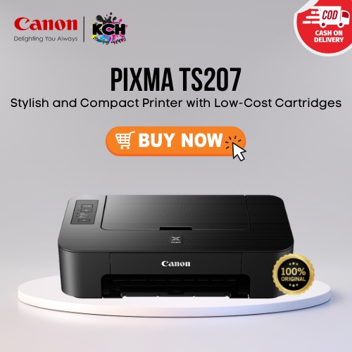 Canon PIXMA TS207 Single Function Stylish and Compact Printer | Shopee ...