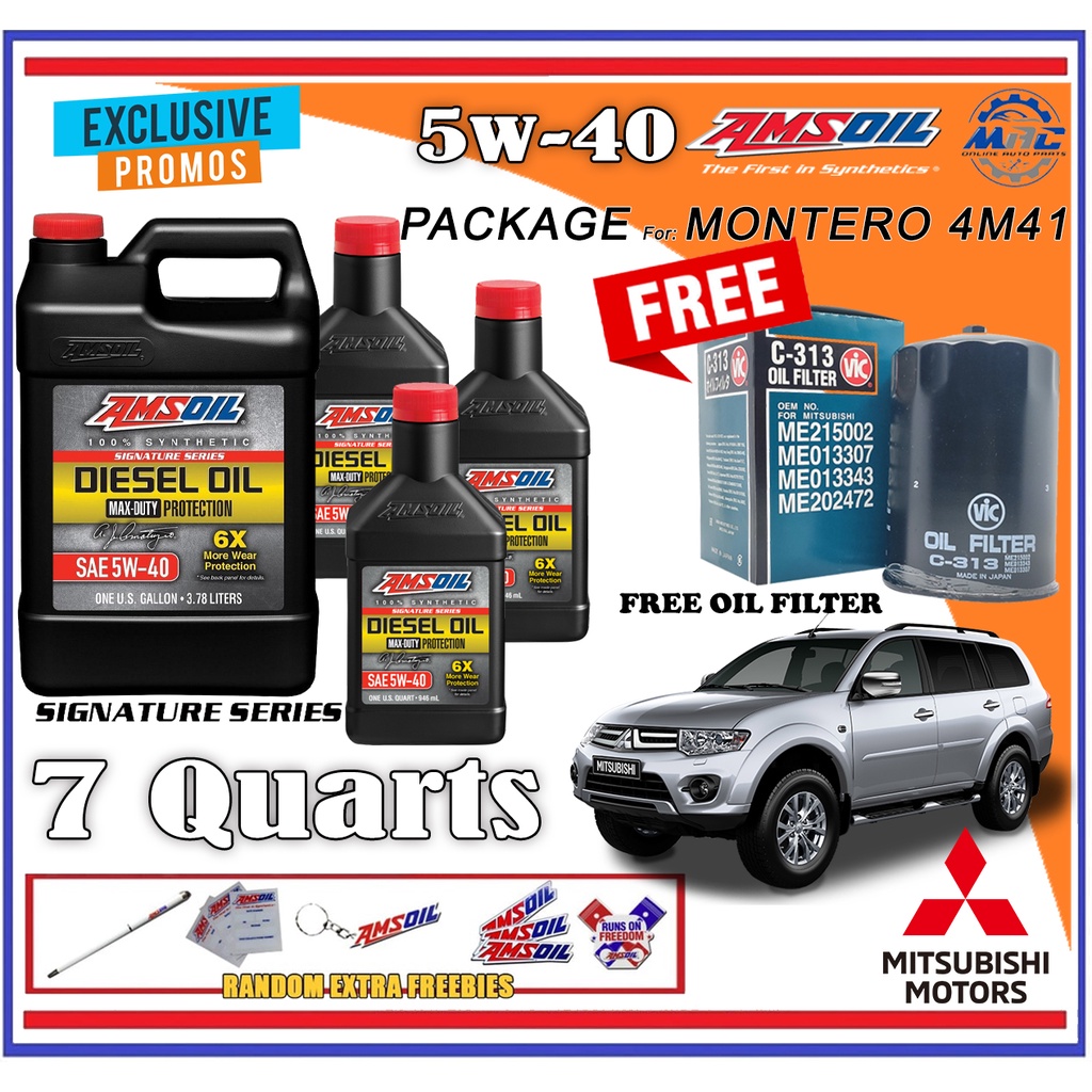 AMSOIL Signature Series Max Duty 5W40 7 Quarts Diesel Engine Oil For ...
