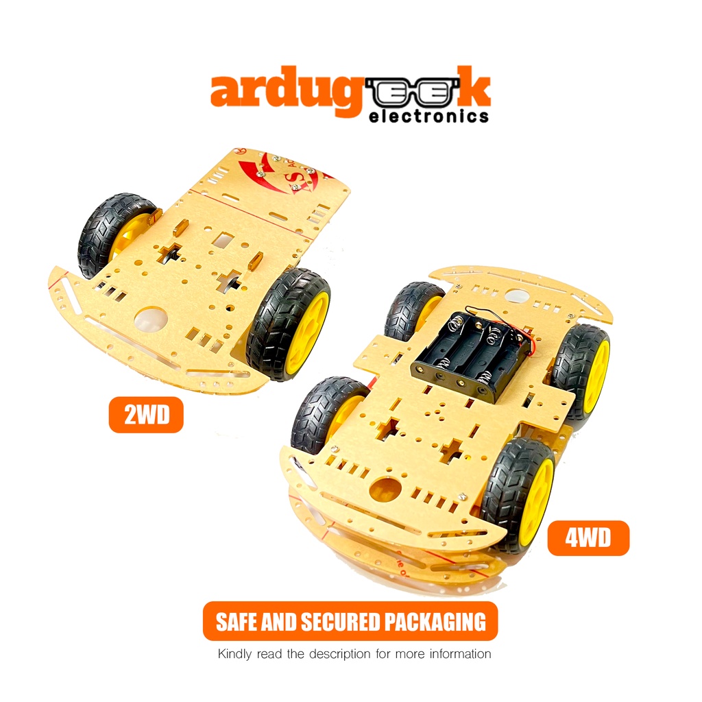 4wd 2wd Smart Car Robot Chassis Kit Arduino Compatible Robotics Remote Controlled Shopee