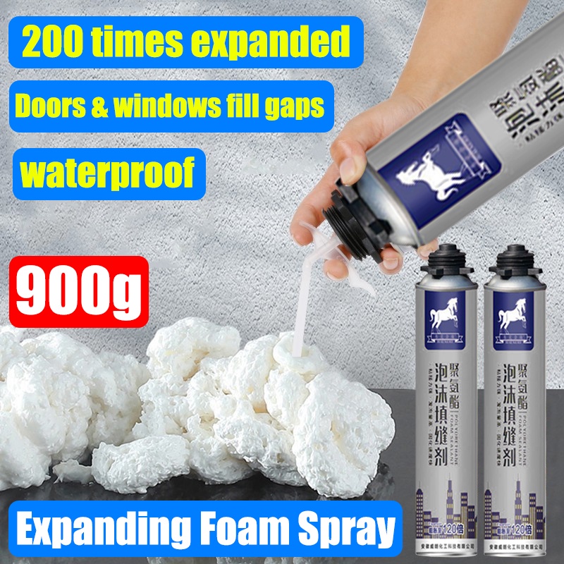 【in stock】900G Polyurethane Foam Spray Expanding PU Foam Spray For Cracks and Leak Sealant ...