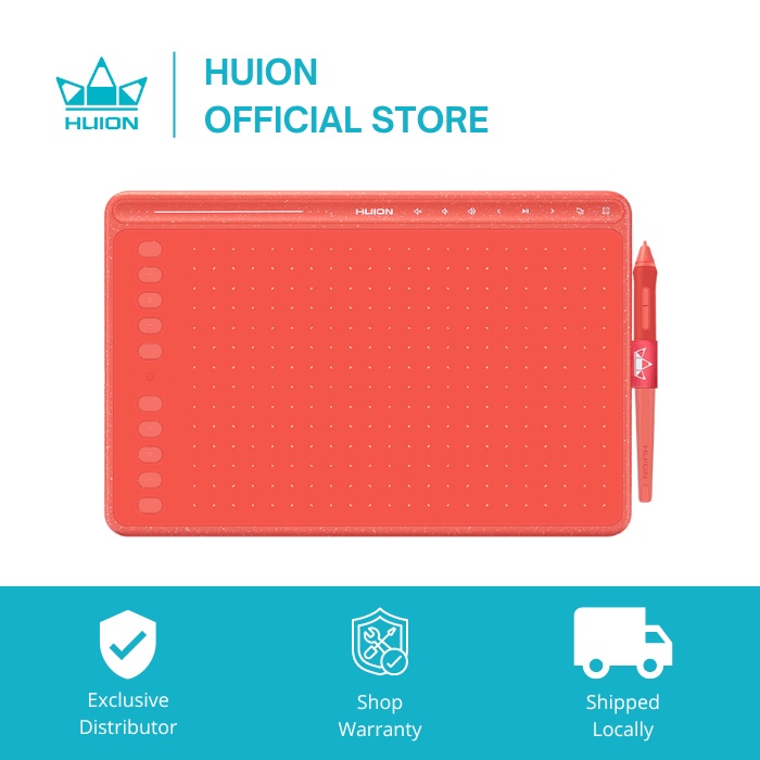 Huion Inspiroy Hs611 Sunrise Red Drawing Tablet 8192 Pressure ...