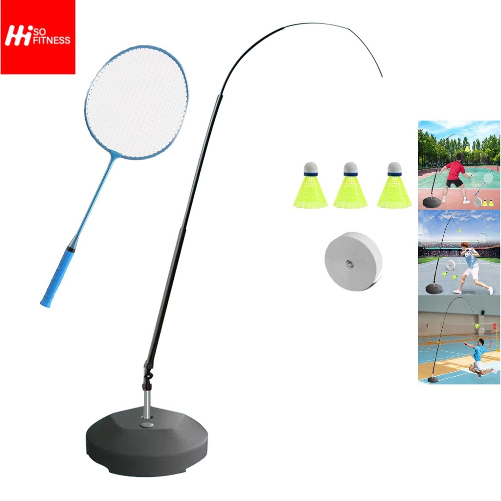 Badminton Trainer Device Self Practice Trainer Aid Beginner 40 Elastic ...