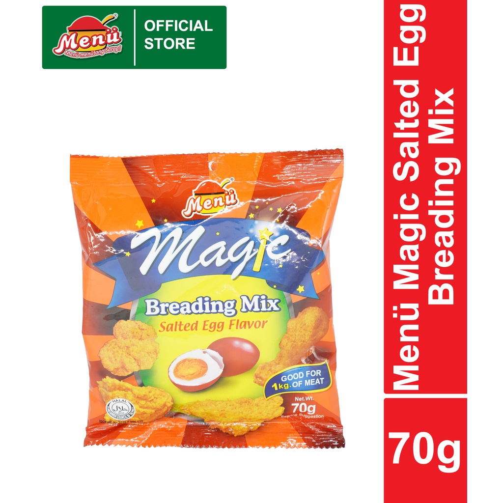 Menu Magic Breading Mix Salted Egg Flavor 70gx6 packs | Shopee Philippines