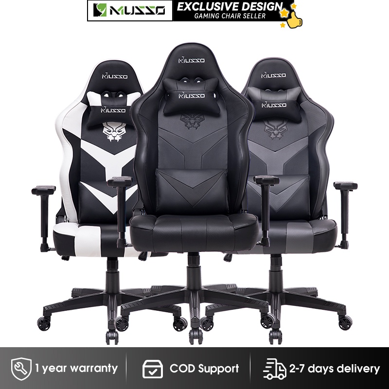 MUSSO 249C Gaming Chair With Panther Embroidery, Adjustable Esports ...