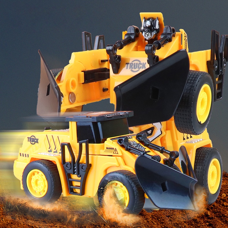 Toy Children's Trolley Transforming Engineering Truck Forklift Road ...