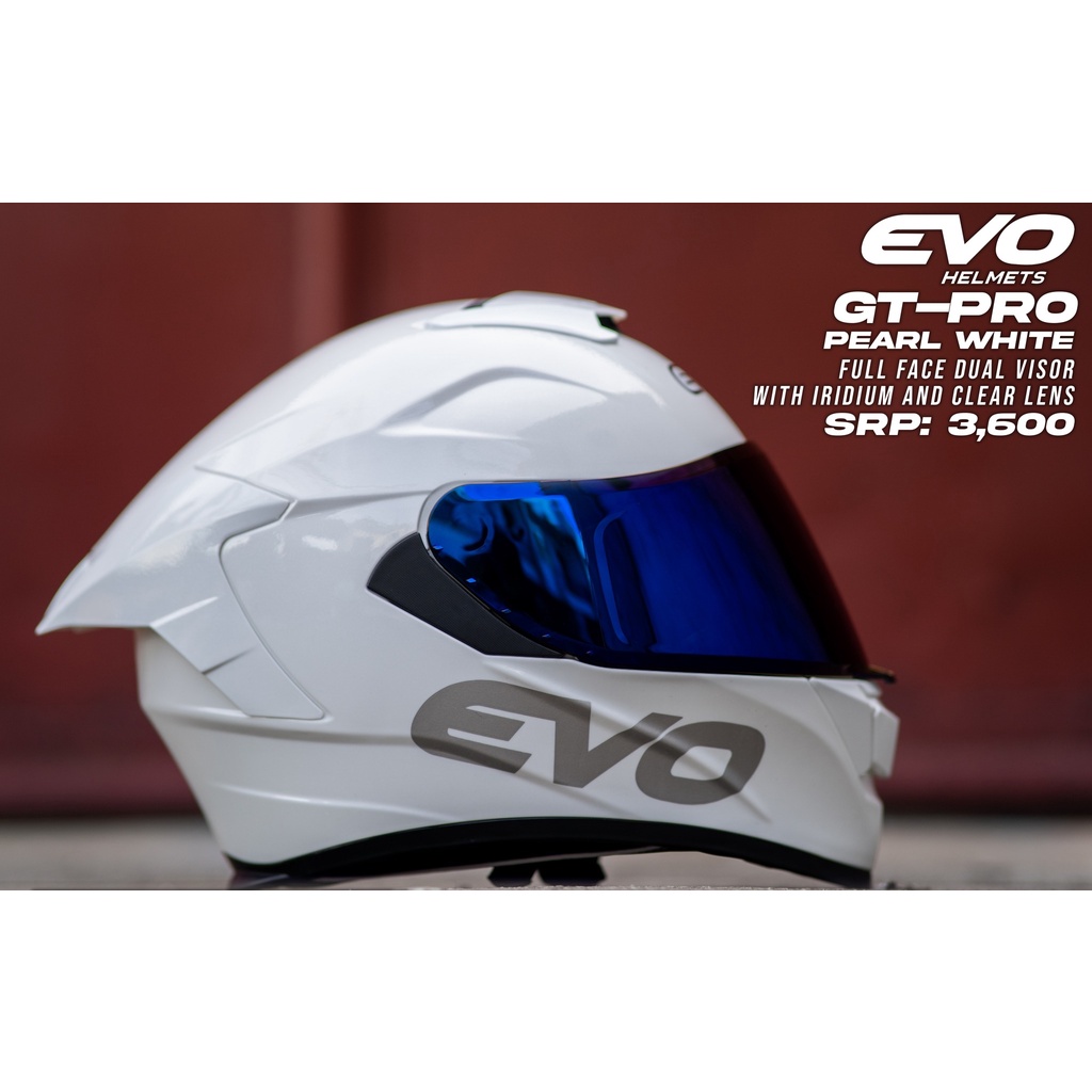 EVO HELMET GT PRO PEARL WHITE (LENS MAY VARY) | Shopee Philippines