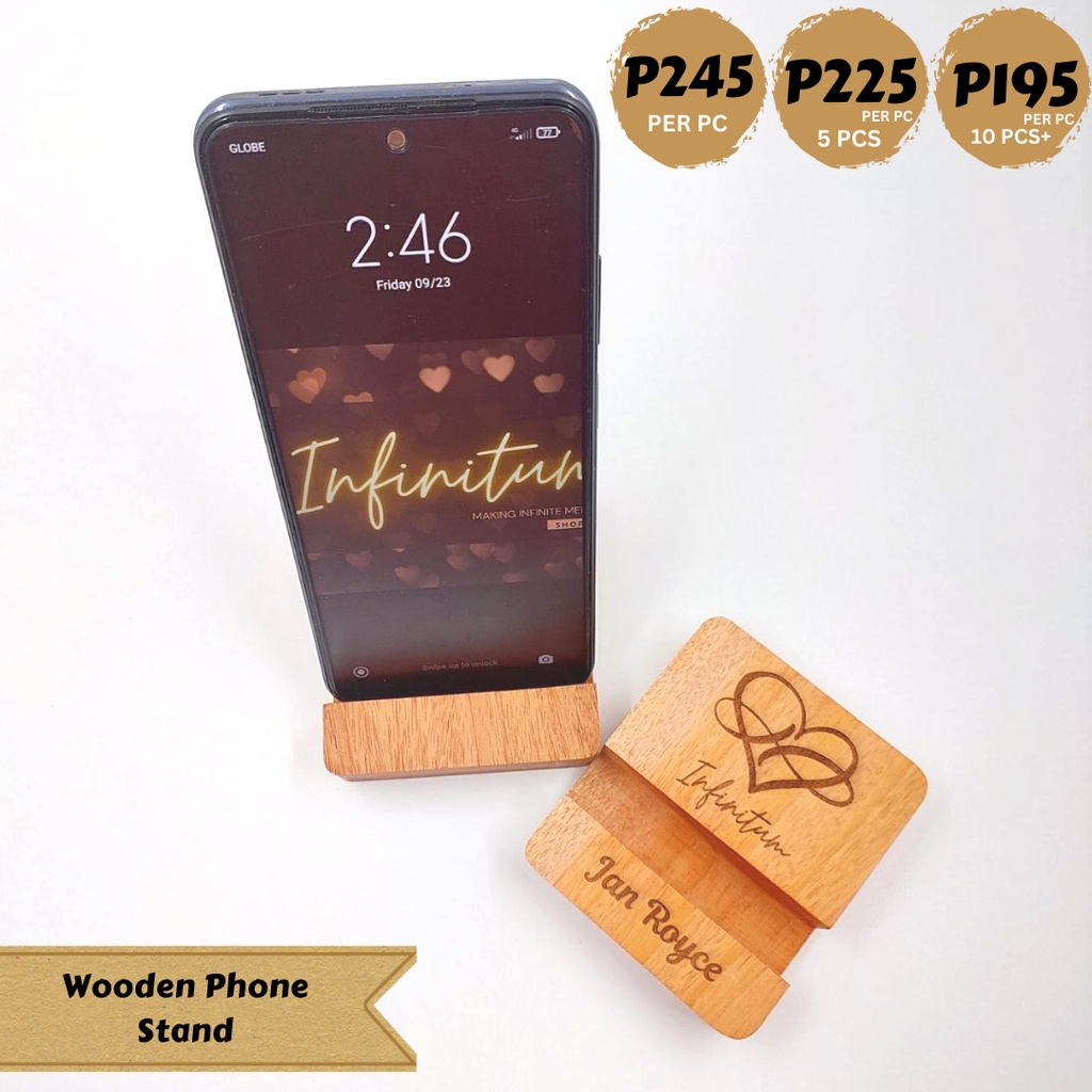 Personalized Wooden Phone Stand - Custom Engraved for a Stylish ...