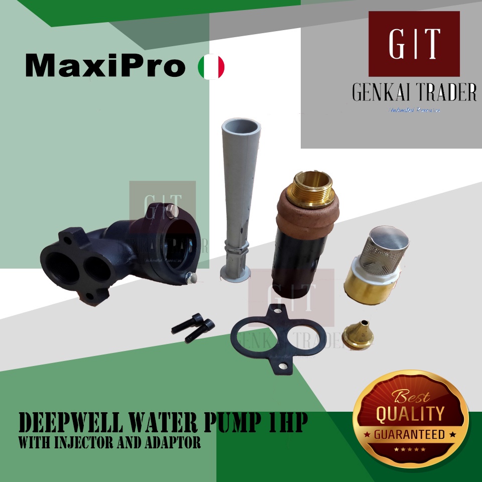MAXIPRO Deep Well Water Pump 1HP with Injector and Adapter 100% PURE ...