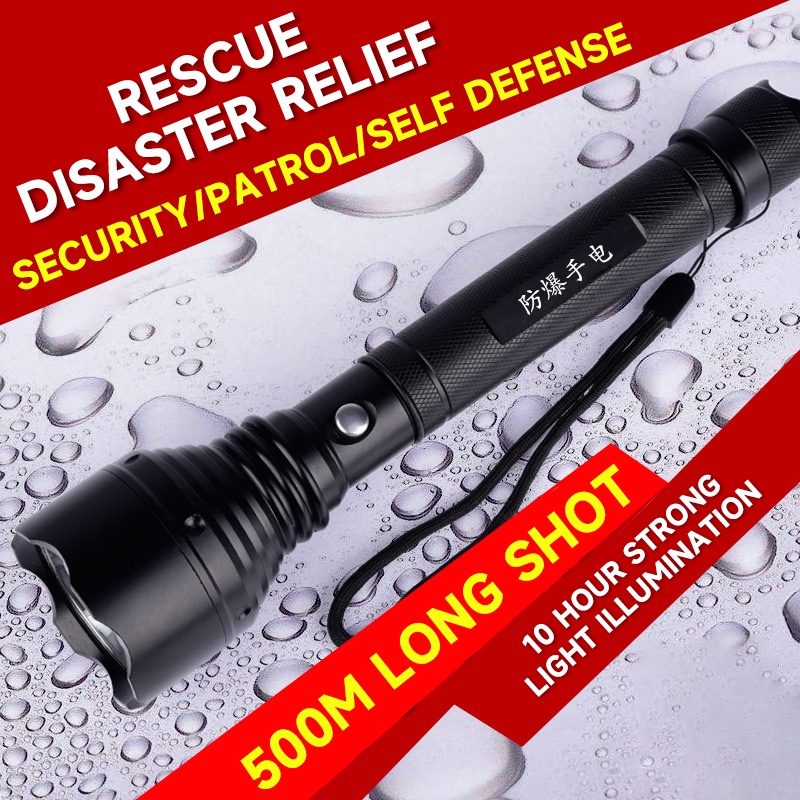 flashlight Super bright LED flashlight rechargeable waterproof camping ...