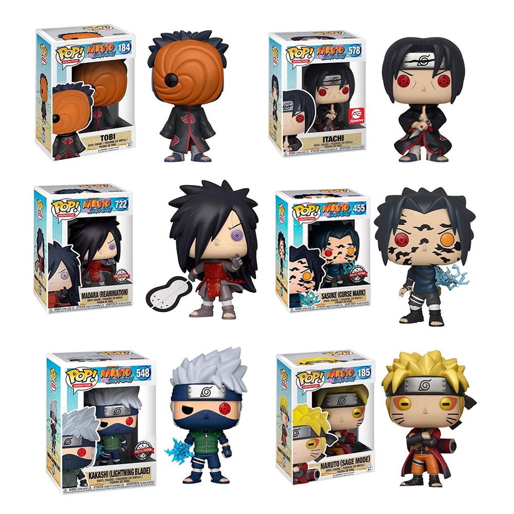 FUNKO POP Naruto PVC Action Figure Kakashi Sasuke Uchiha Itachi Naruto ...