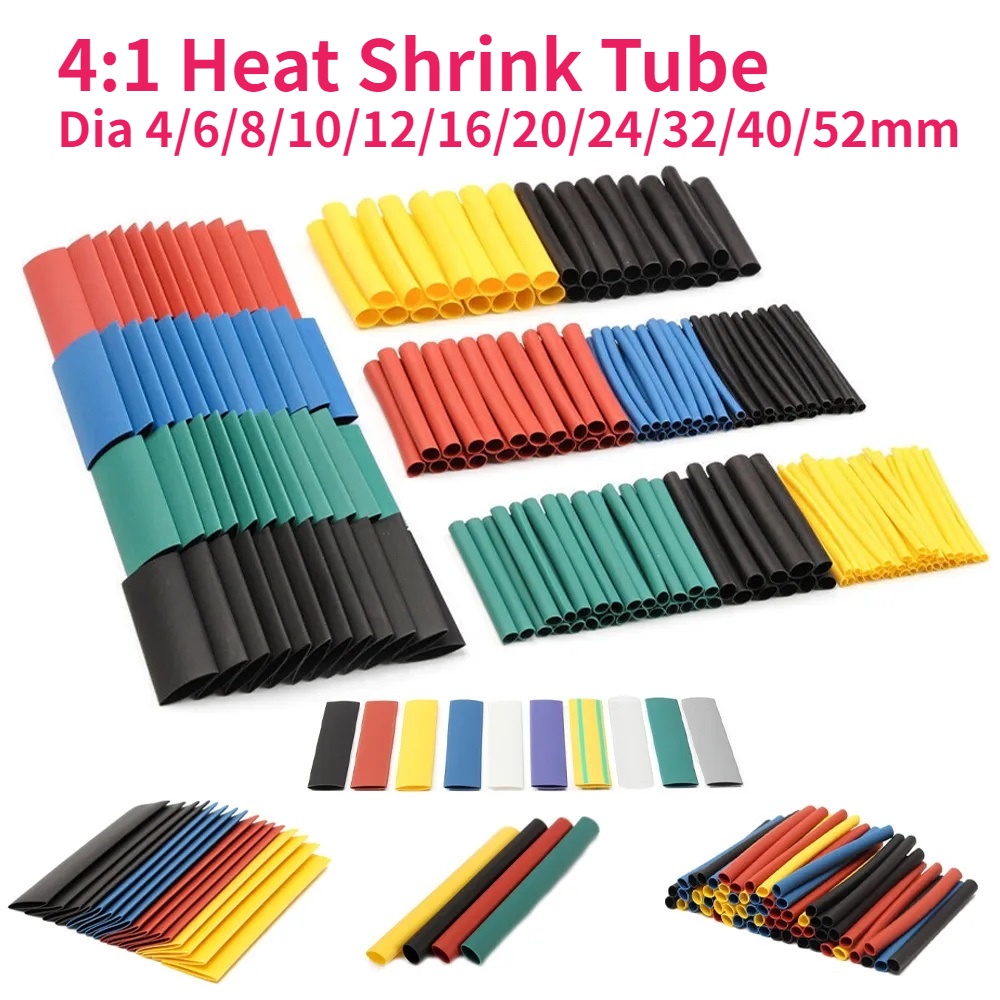 20cm/pcs 4:1 Heat Shrink Tube With Glue Thermoretractile Heat Shrinkable Tubing Dual Wall Heat ...
