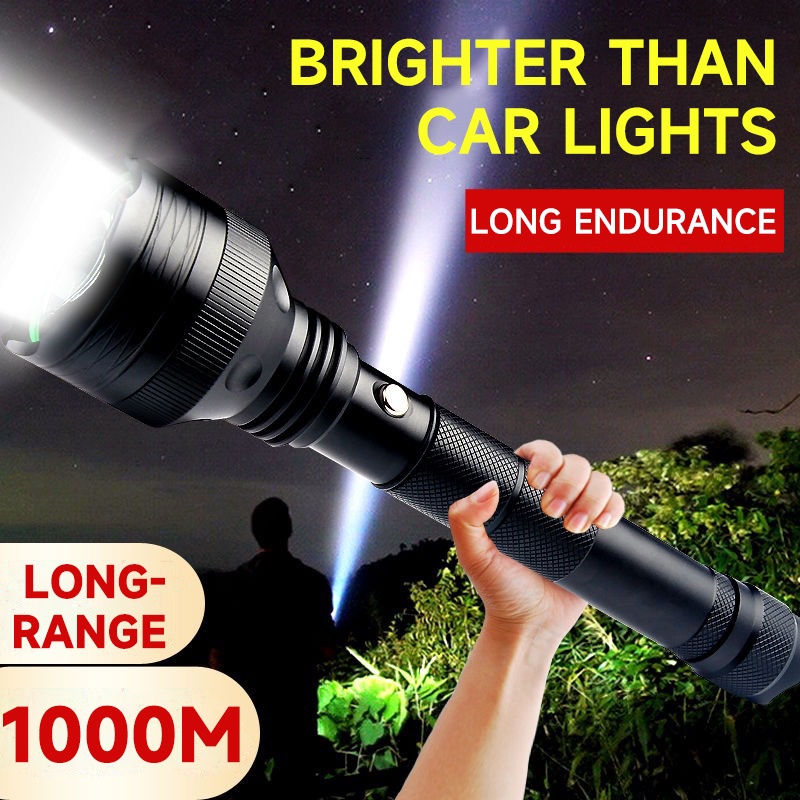 Rechargeable LED Flashlight Super Bright Flashlight with 5 Lighting ...