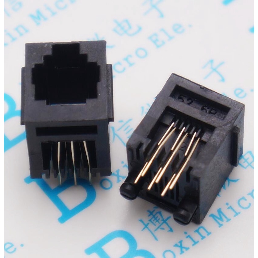 Vertical RJ11 Socket 52 6P6 C Socket RJ12 Telephone Socket 6-Core ...