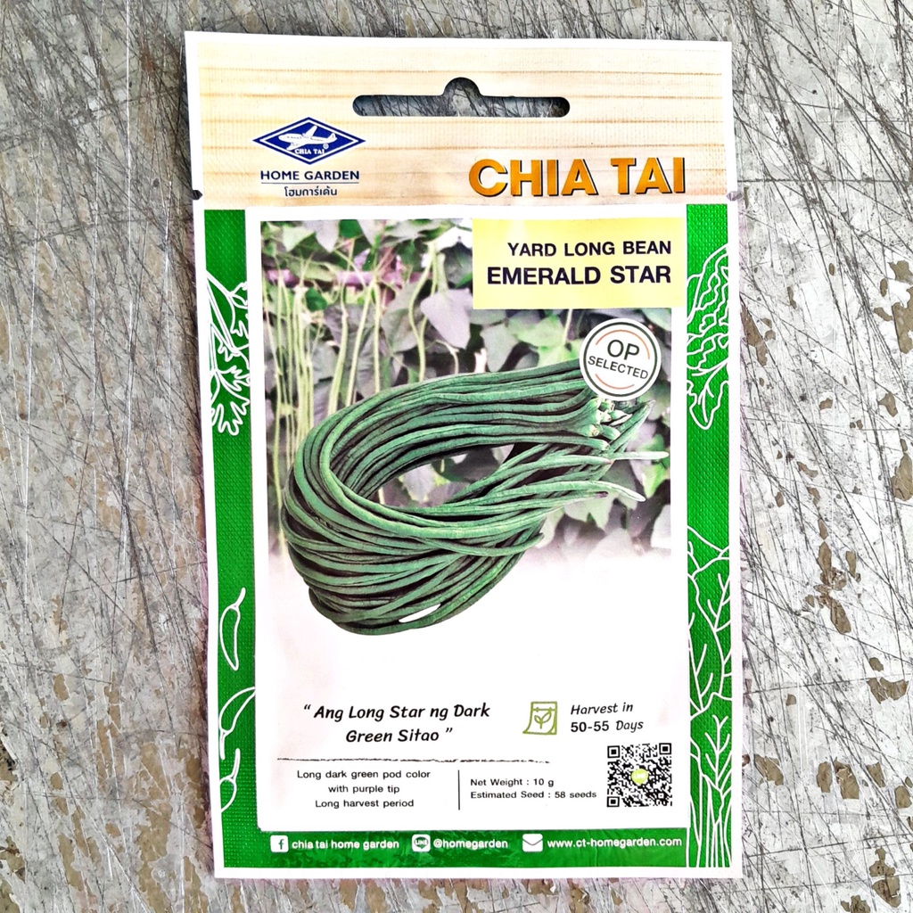 EMERALD STAR OPV YARD LONG BEAN SITAO / SITAW SEEDS (10 GRAMS) by CHIA ...