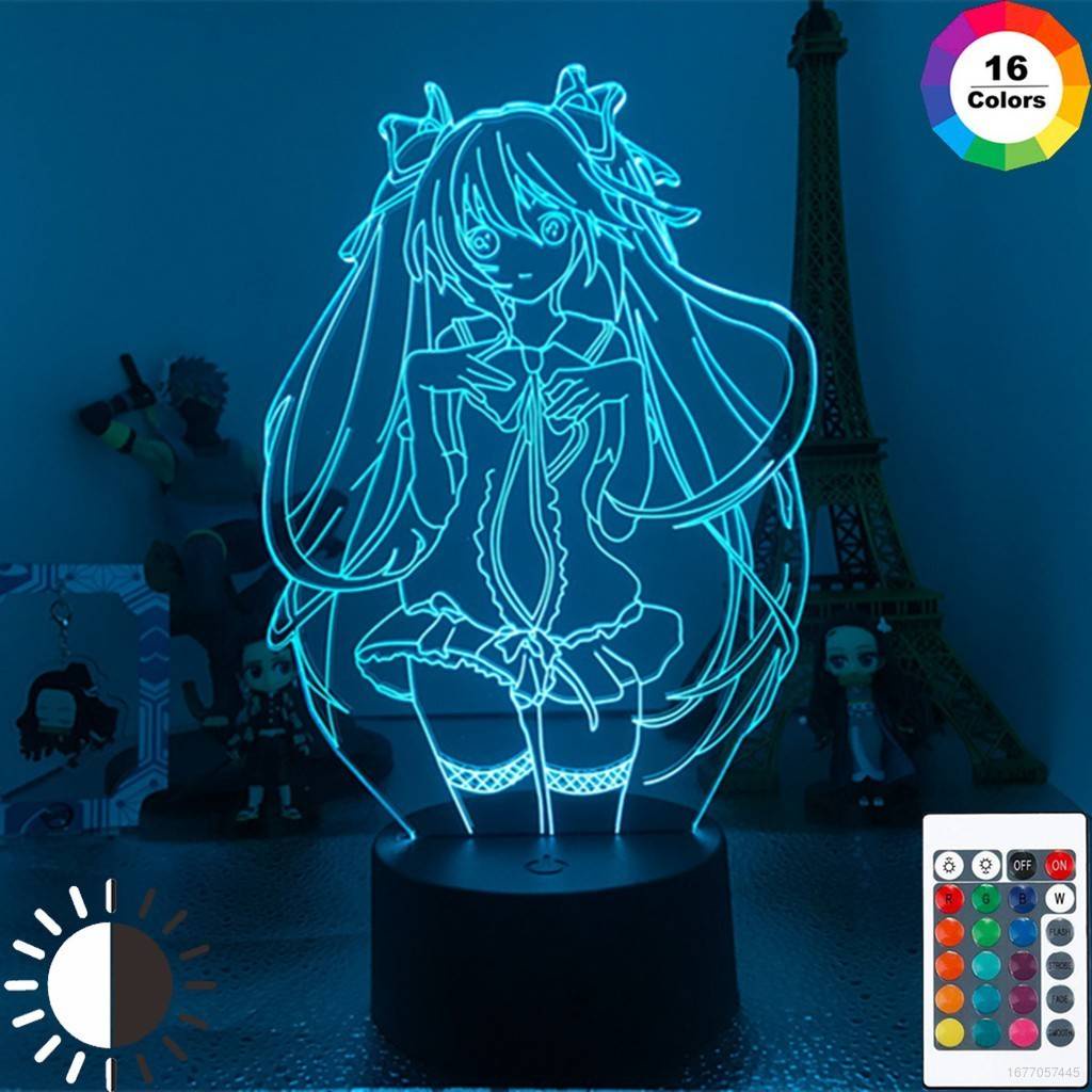 Sam Hatsune Miku Night Light Anime Acrylic 3d Lamp Remote LED Charging ...