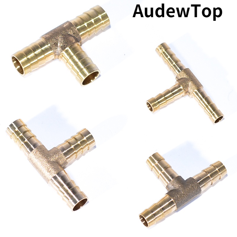 1Pc 6mm 8mm 10mm 12mm Solid Brass T Piece 3 Way Fuel Hose Joiner ...