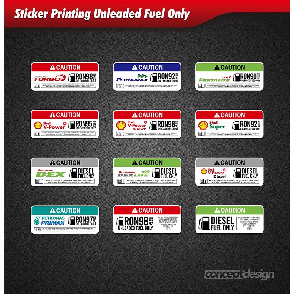Unified Fuel Only Printing Sticker | Shopee Philippines