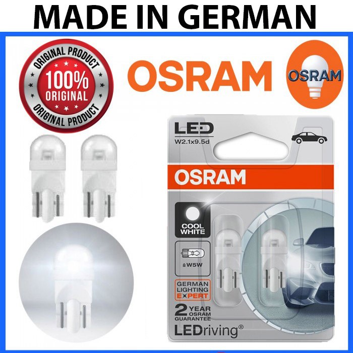 Osram T10 W5W Cool White LED Bulb 6000K 12V (1Set 2pcs) Original ...