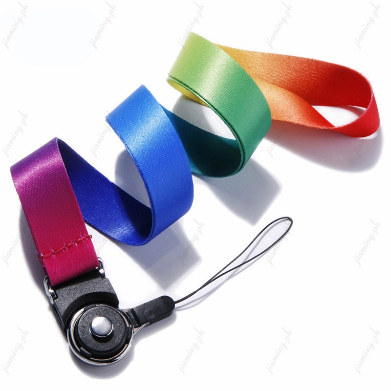 2 In 1 Certificate Lanyard Comfortable Rainbow Stripe Sling Neck Rope ...