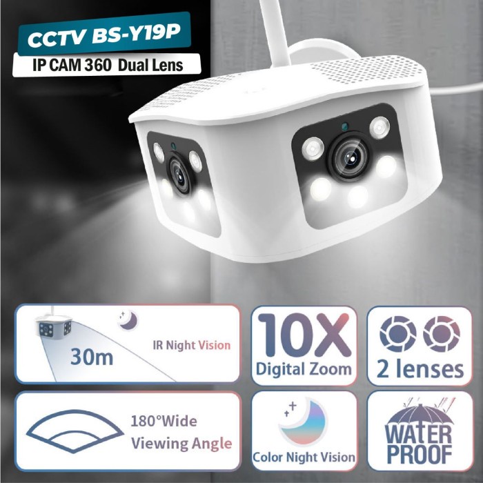 Outdoor Dual Lens Panoramic CCTV Camera, Two ULTRA WIDE 4K Camera ...