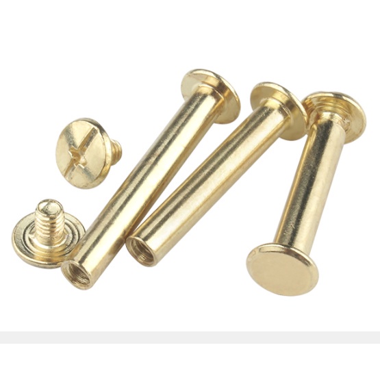 Screw/to lock nut butt joint Copper-plated photo album screw ...
