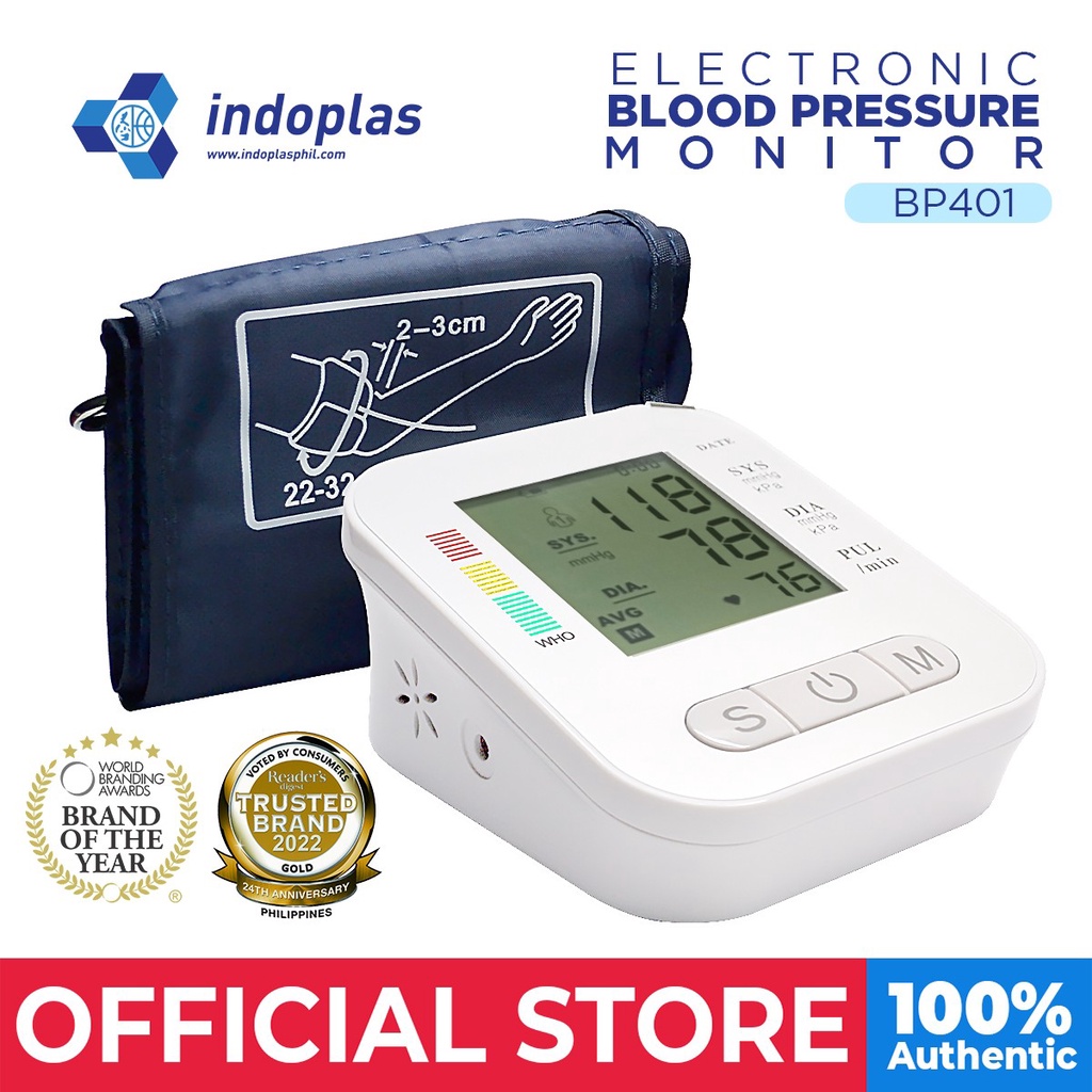 Indoplas Electronic Blood Pressure Monitor BP401 | Shopee Philippines
