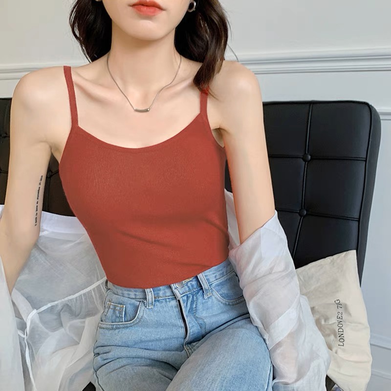 Fashion Pure cotton Women strap sando sleeveless Top COD | Shopee ...