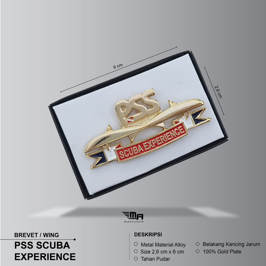 Wing PSS SCUBA EXPERIENCE PDH BREVET BRIVET PIN PSS SCUBA EXPERIENCE ...