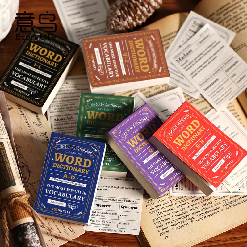 100 pcs Vintage tiny dictionary decorative craft papers mini dictionary ...