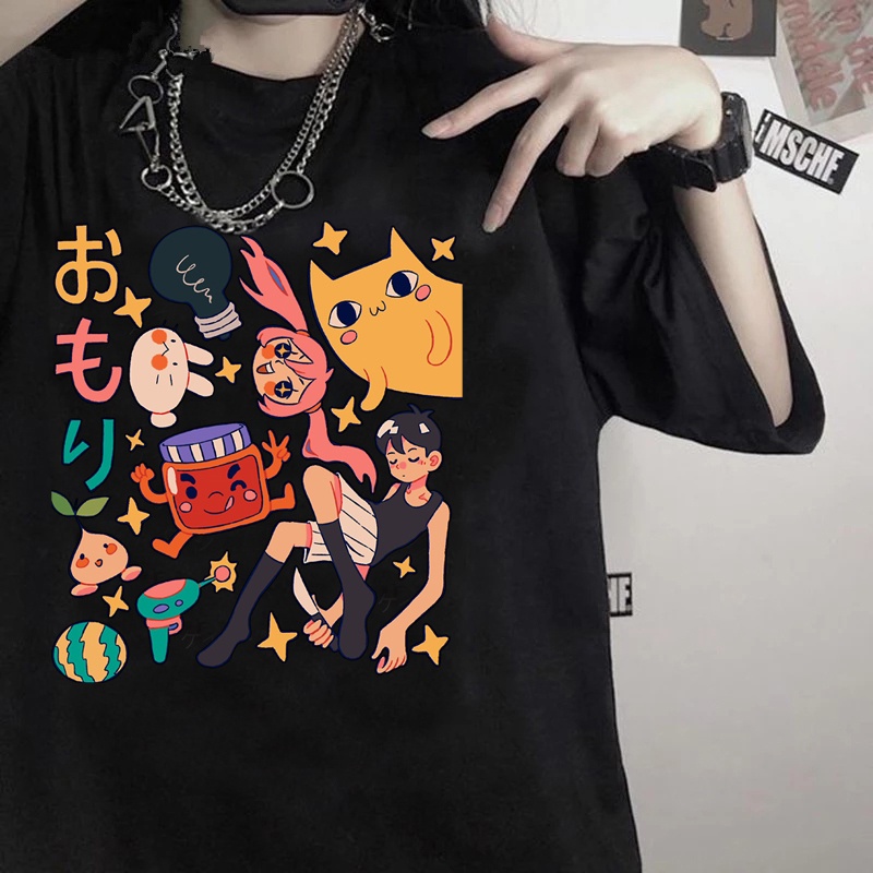 Omori Summer Top Clothes Men Print Aesthetic Streetwear Ulzzang T-shirt ...