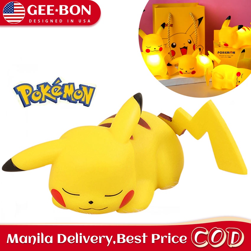 GEEBON Pikachu Night Light Child Bedroom Vinyl Bedside Lamp ...