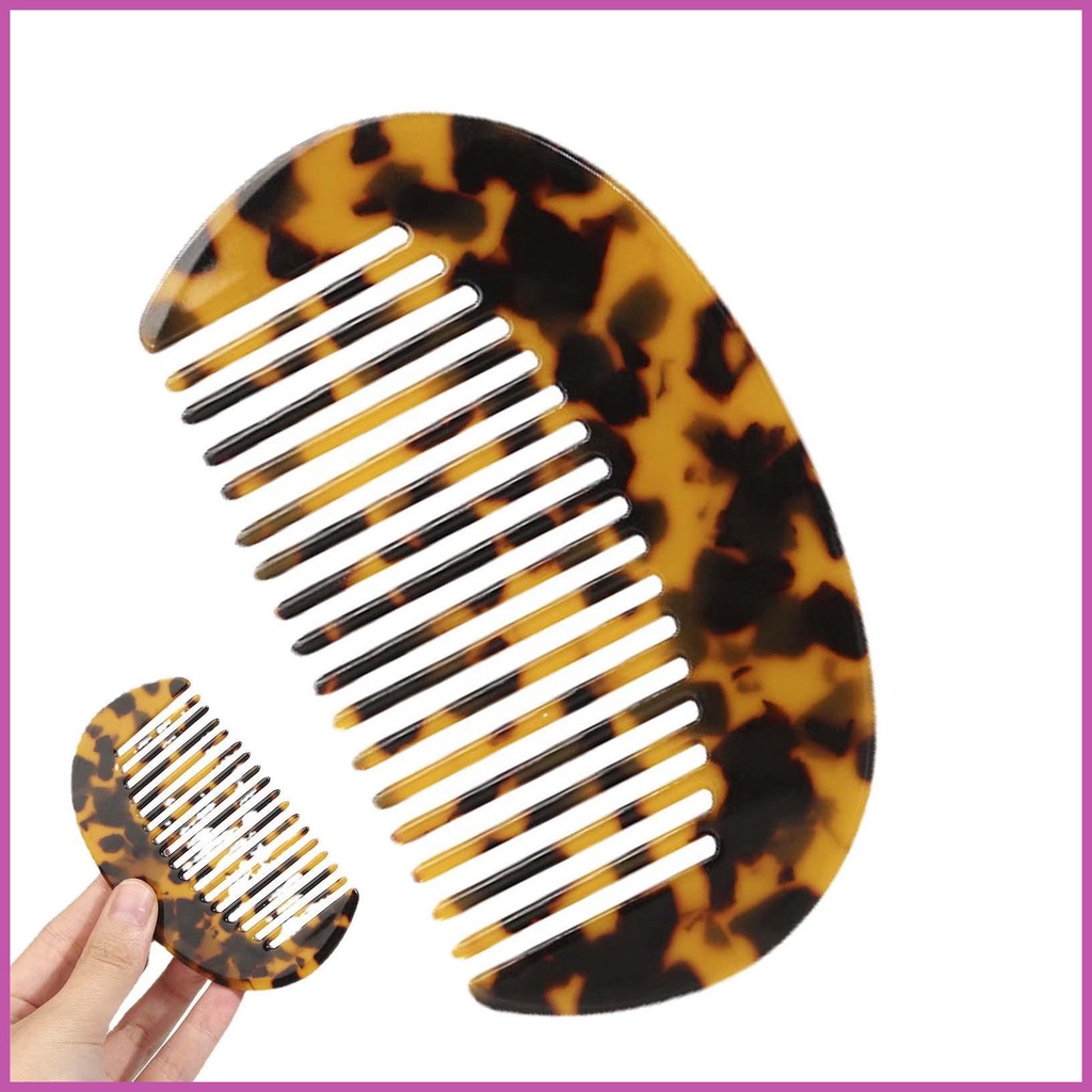 Acetate Comb U-shaped Compact Shower Comb for Hair Detangler Tortoise ...